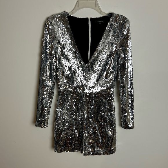 Pants And Jumpsuits Taylor Swift Silver Sequin Jumpsuit Jumper Romper Shorts Small S Poshmark